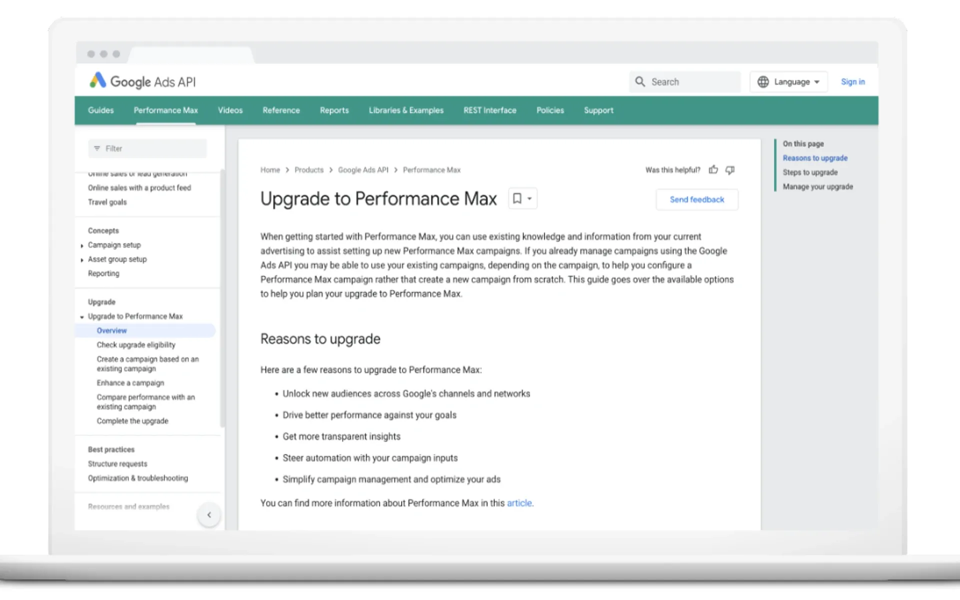 Upgrading your Campaigns to Performance Max with Google Ads API