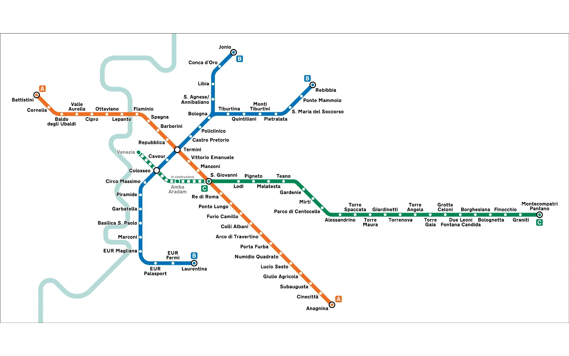 Rome Transportation Map StreetSmart® Rome Map By VanDam