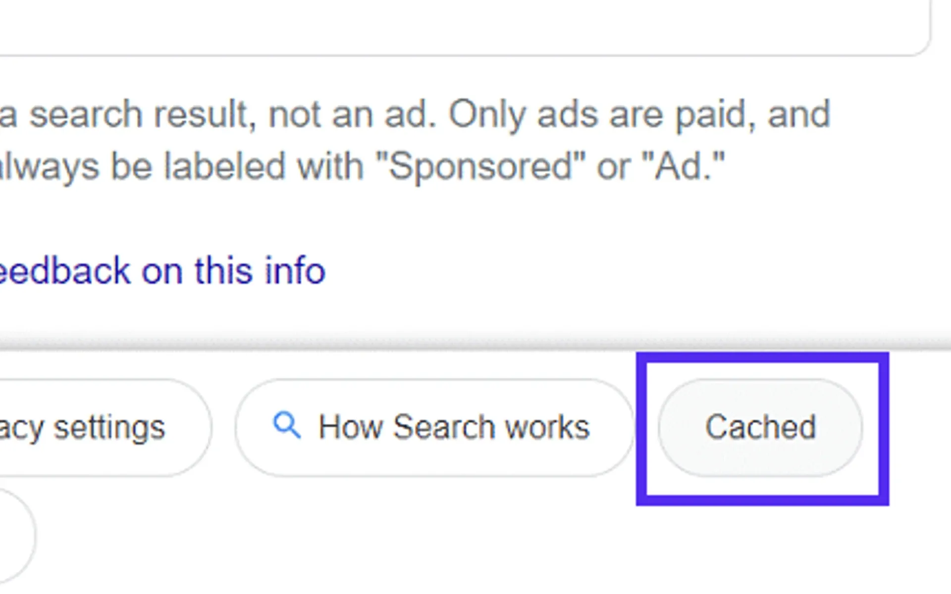 Google removes Cache Feature from search results