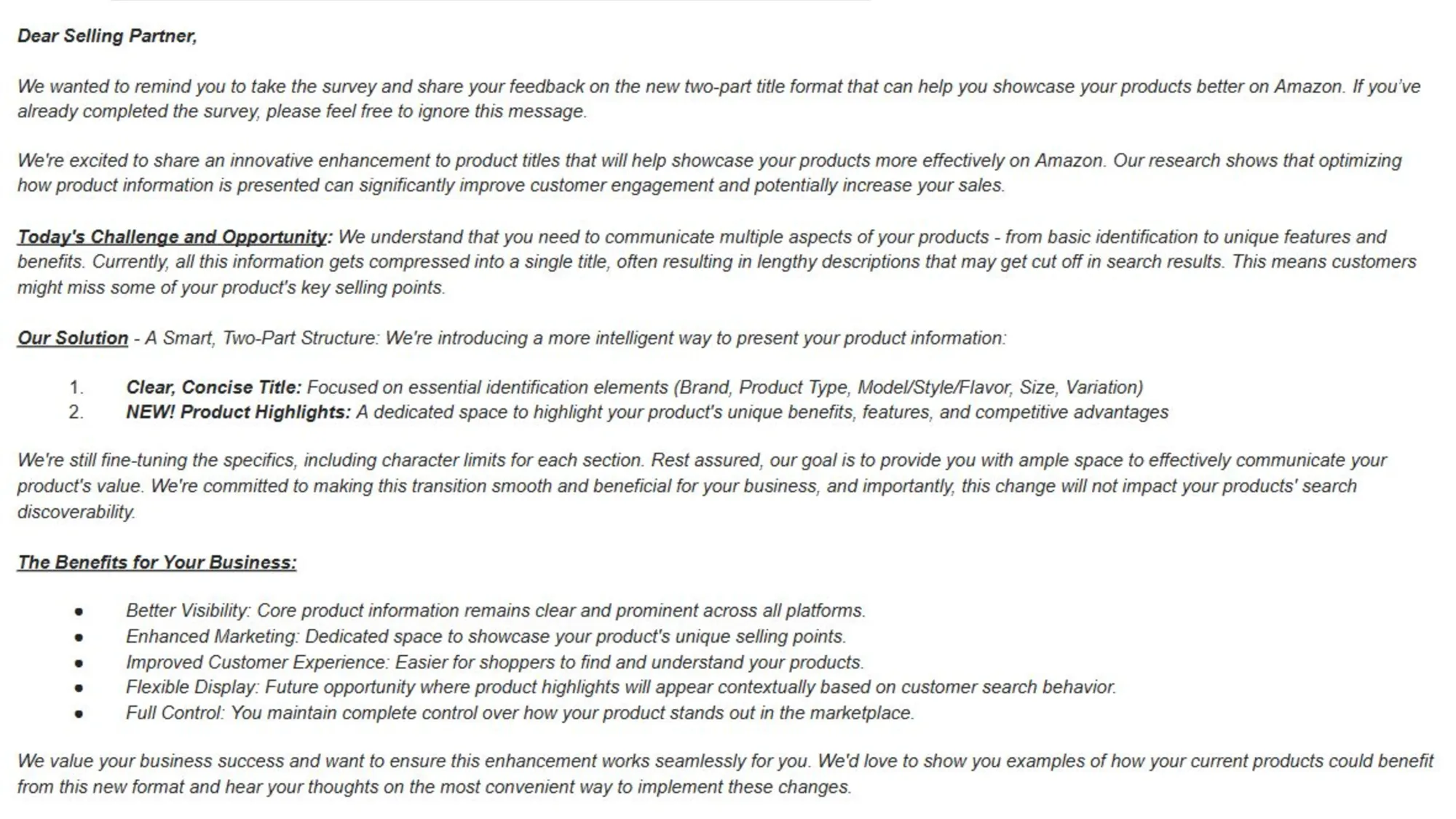 Amazon introduces two-part product titles for sellers