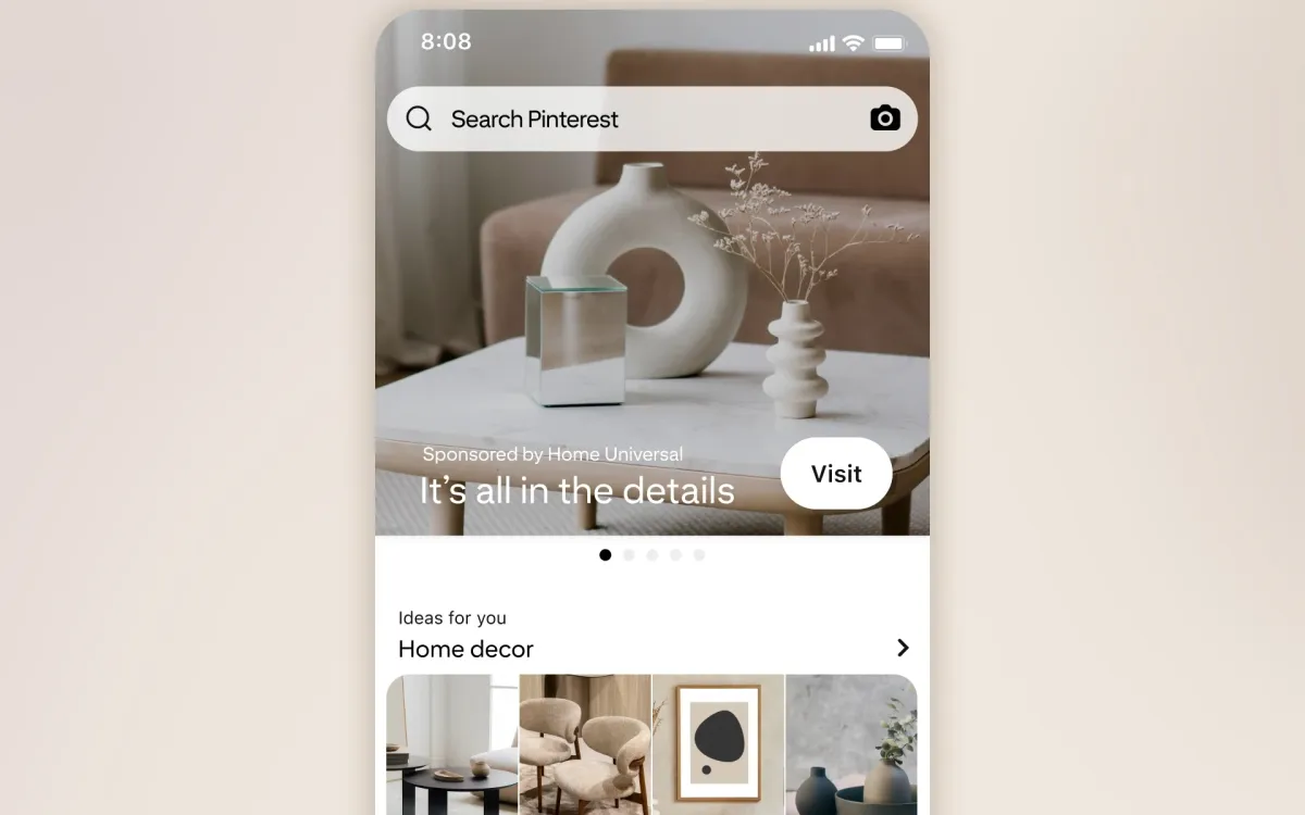 Pinterest reports 3.6x higher engagement for dual-placement advertising