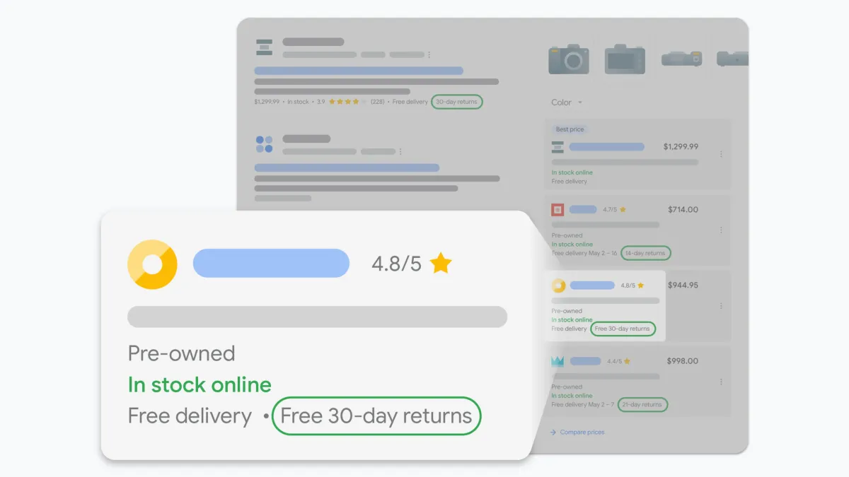 Google clarifies merchant return policies and loyalty programs documentation