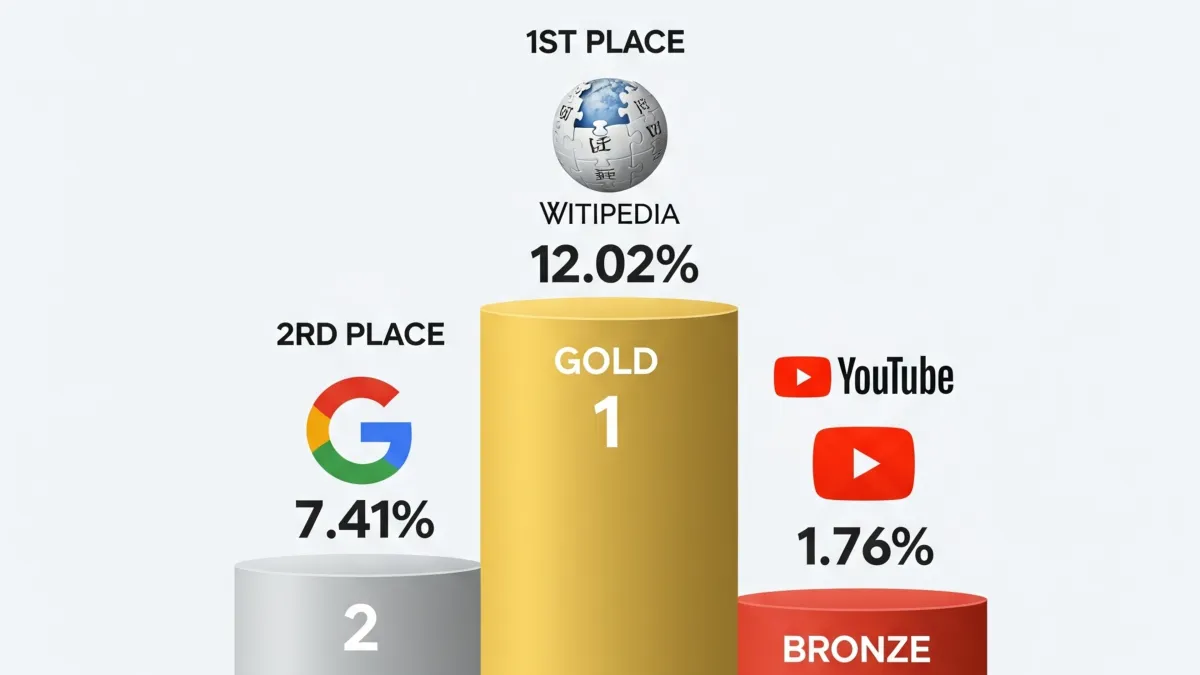 Wikipedia leads among top domains in Google's new AI Mode search results