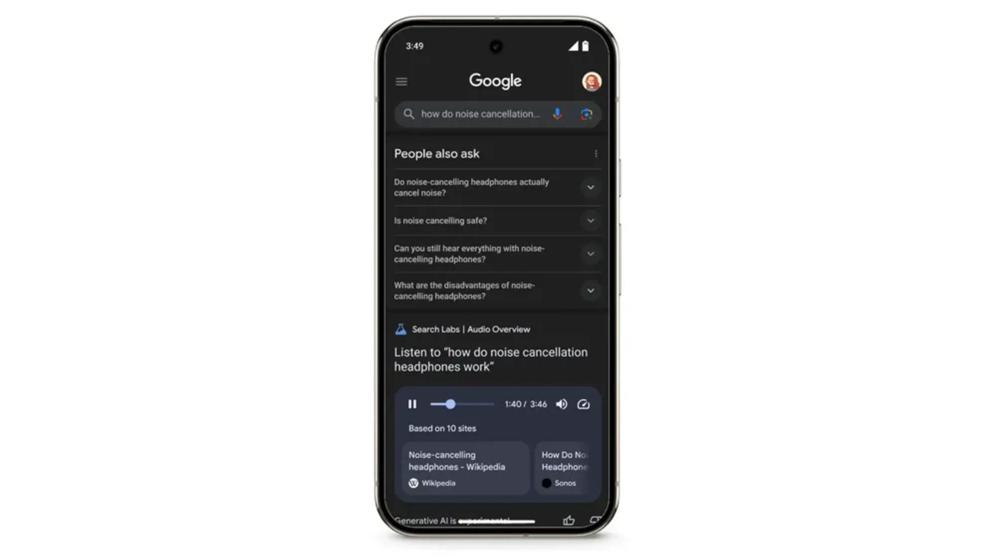 Google introduces audio overviews for search queries in Labs experiment