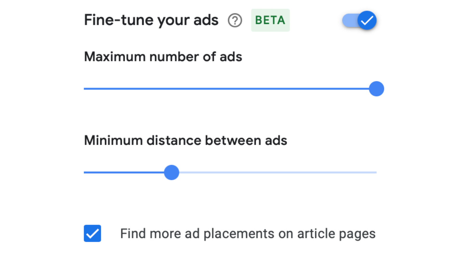 AdSense unveils new Fine-Tune Controls for In-Page Auto Ads